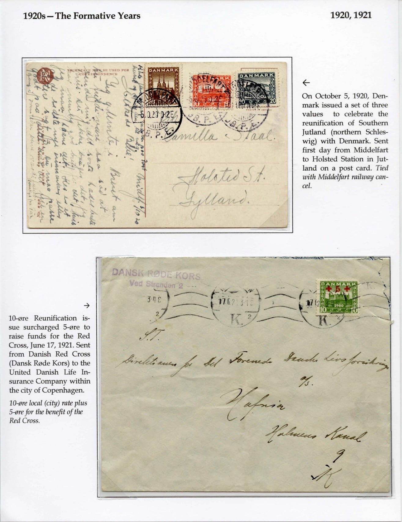 Denmark Birth Certificates, Commemorative First Day Covers 1920 – 1949 ...