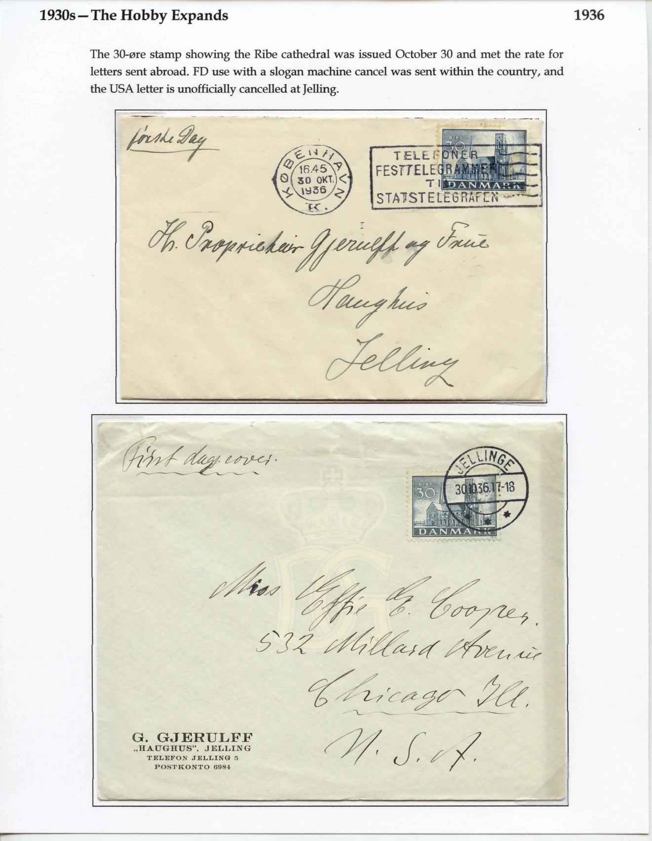 Denmark Birth Certificates, Commemorative First Day Covers 1920 – 1949 ...