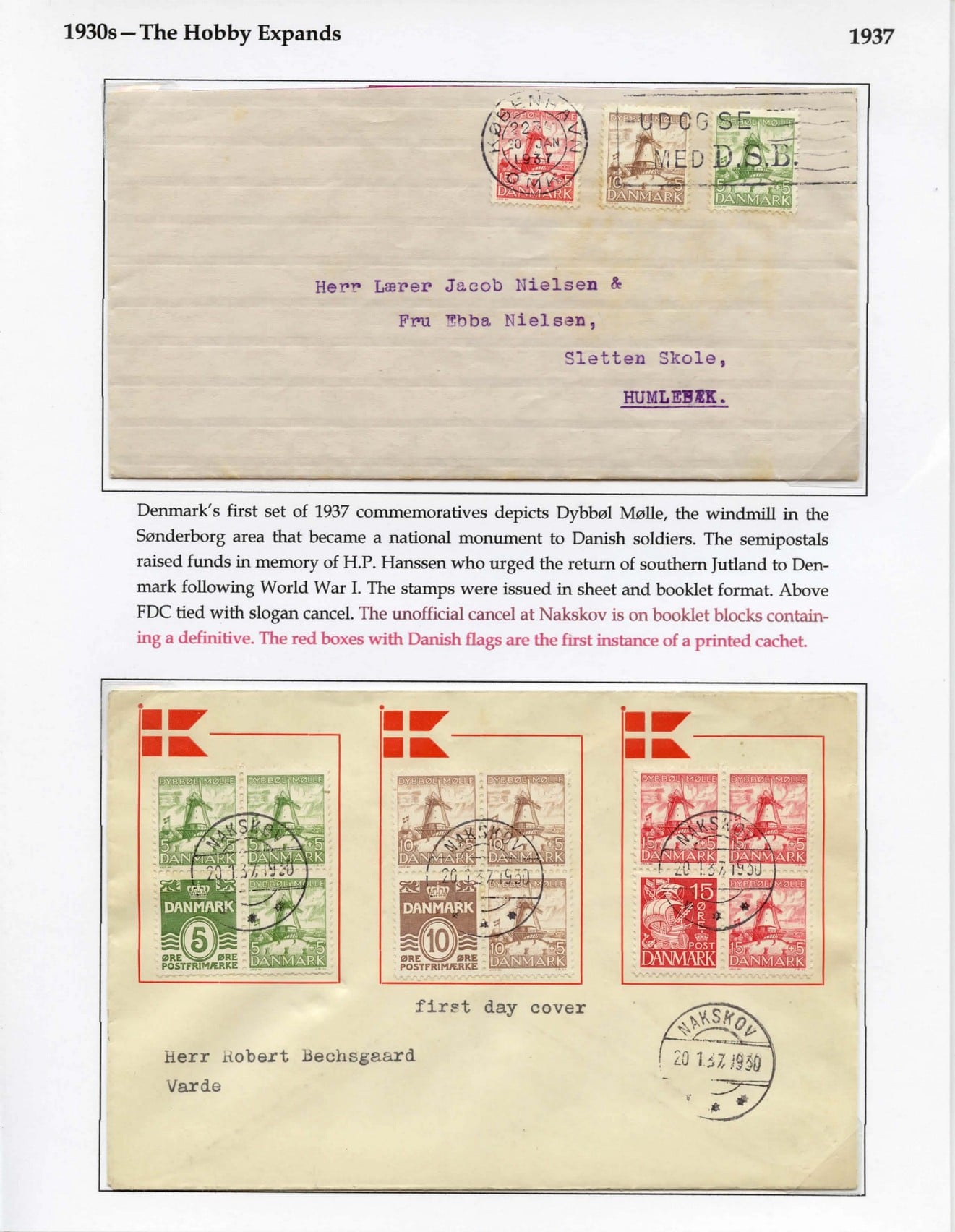Denmark Birth Certificates, Commemorative First Day Covers 1920 – 1949 ...