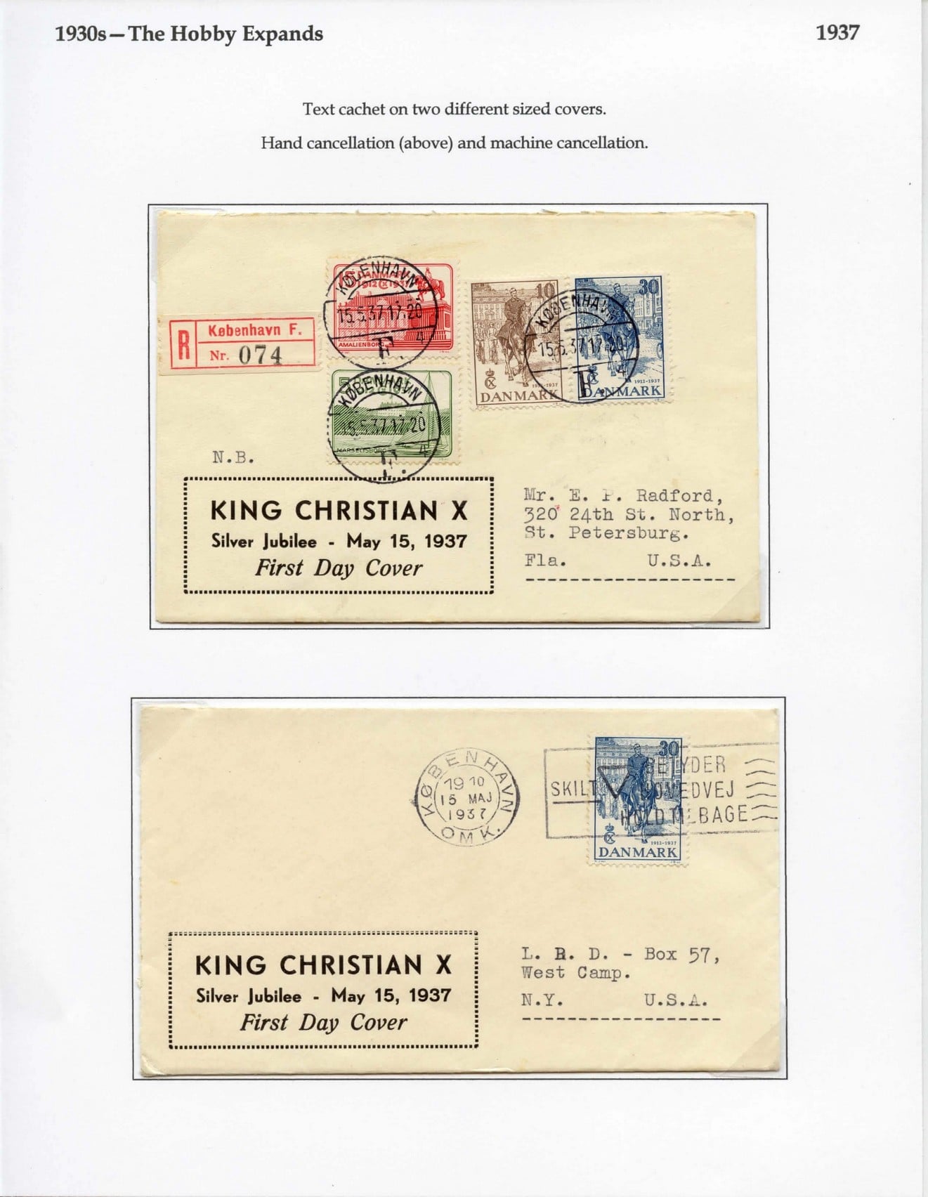 Denmark Birth Certificates, Commemorative First Day Covers 1920 – 1949 ...