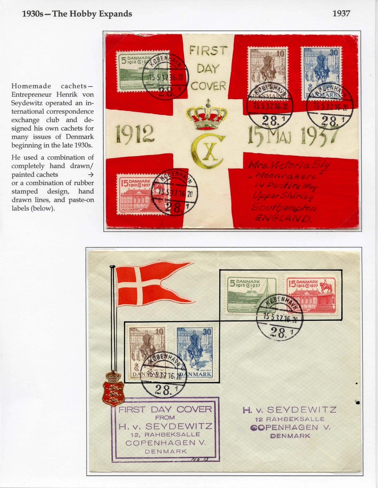 Denmark Birth Certificates, Commemorative First Day Covers 1920 – 1949 ...