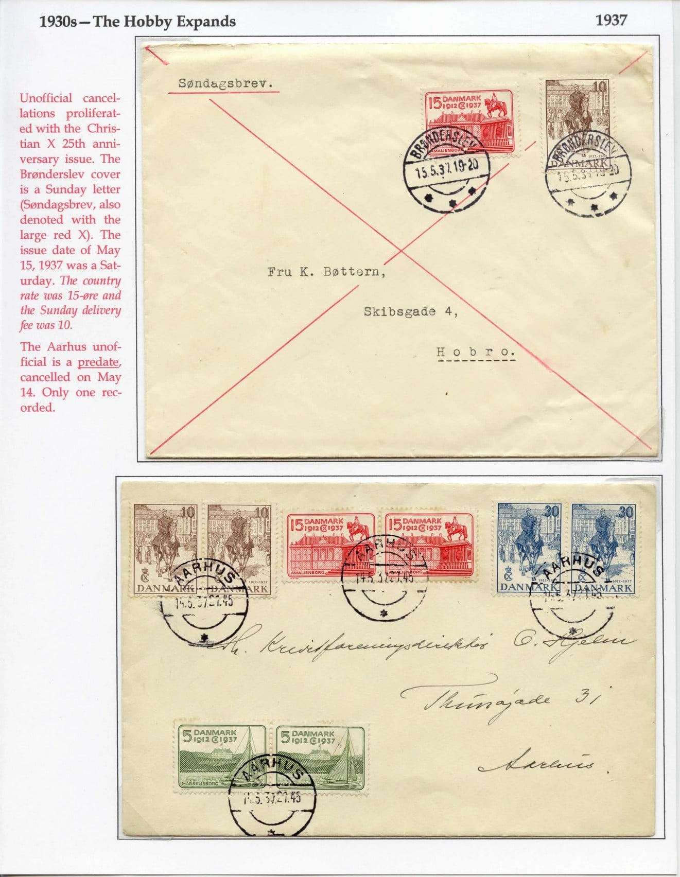 Denmark Birth Certificates, Commemorative First Day Covers 1920 – 1949 ...