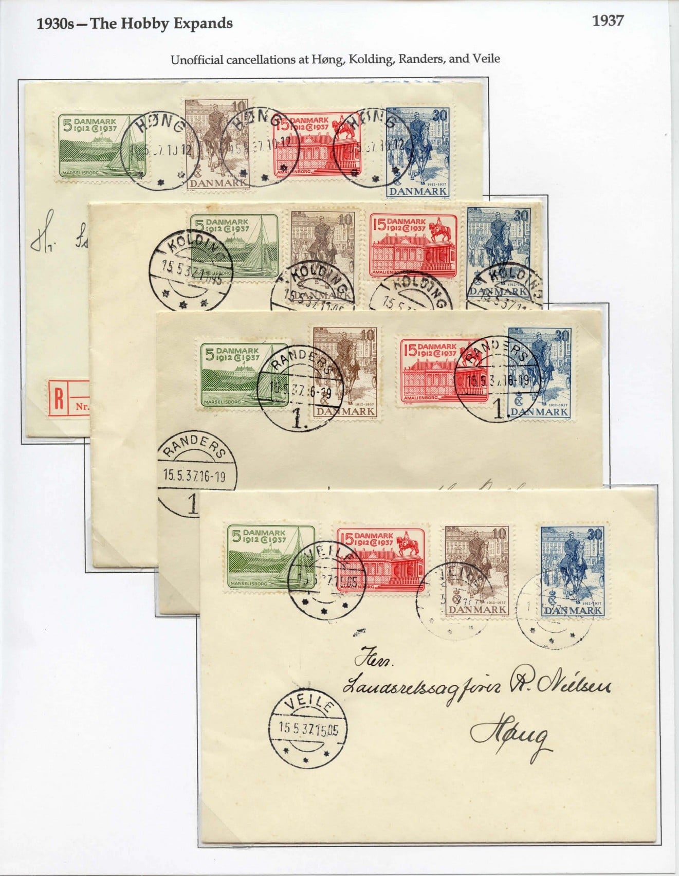Denmark Birth Certificates, Commemorative First Day Covers 1920 – 1949 ...