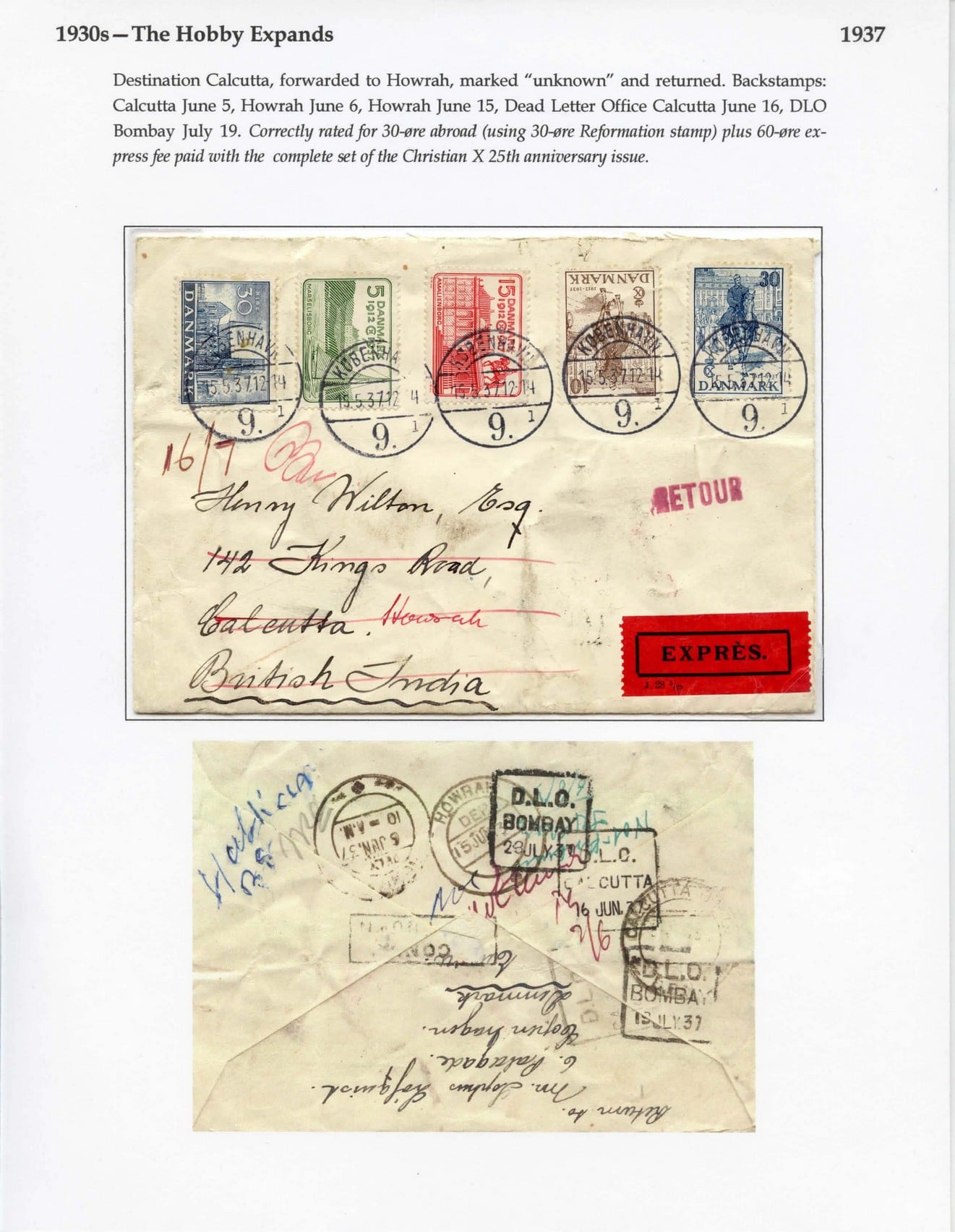 Denmark Birth Certificates, Commemorative First Day Covers 1920 – 1949 ...