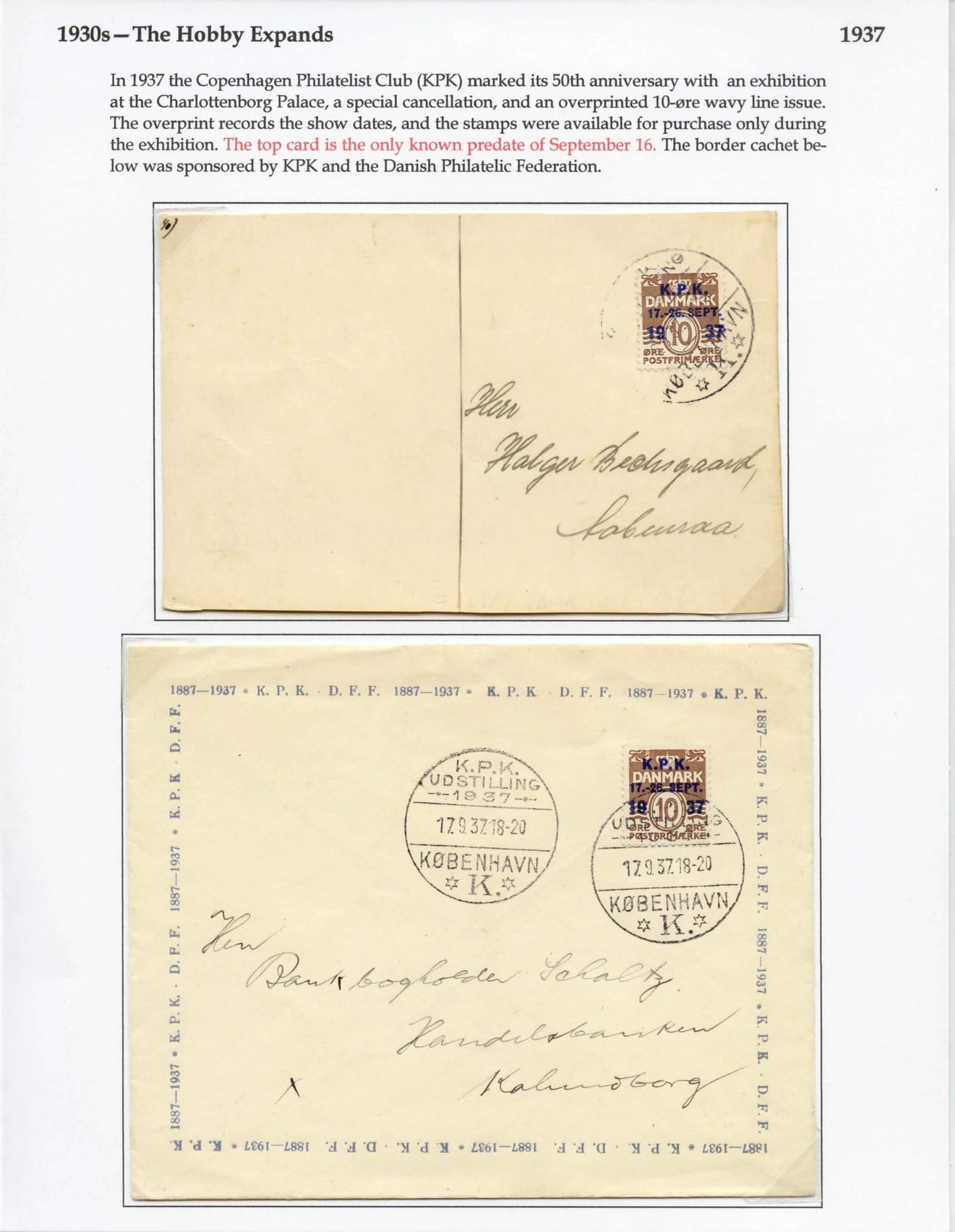 Denmark Birth Certificates, Commemorative First Day Covers 1920 – 1949 ...