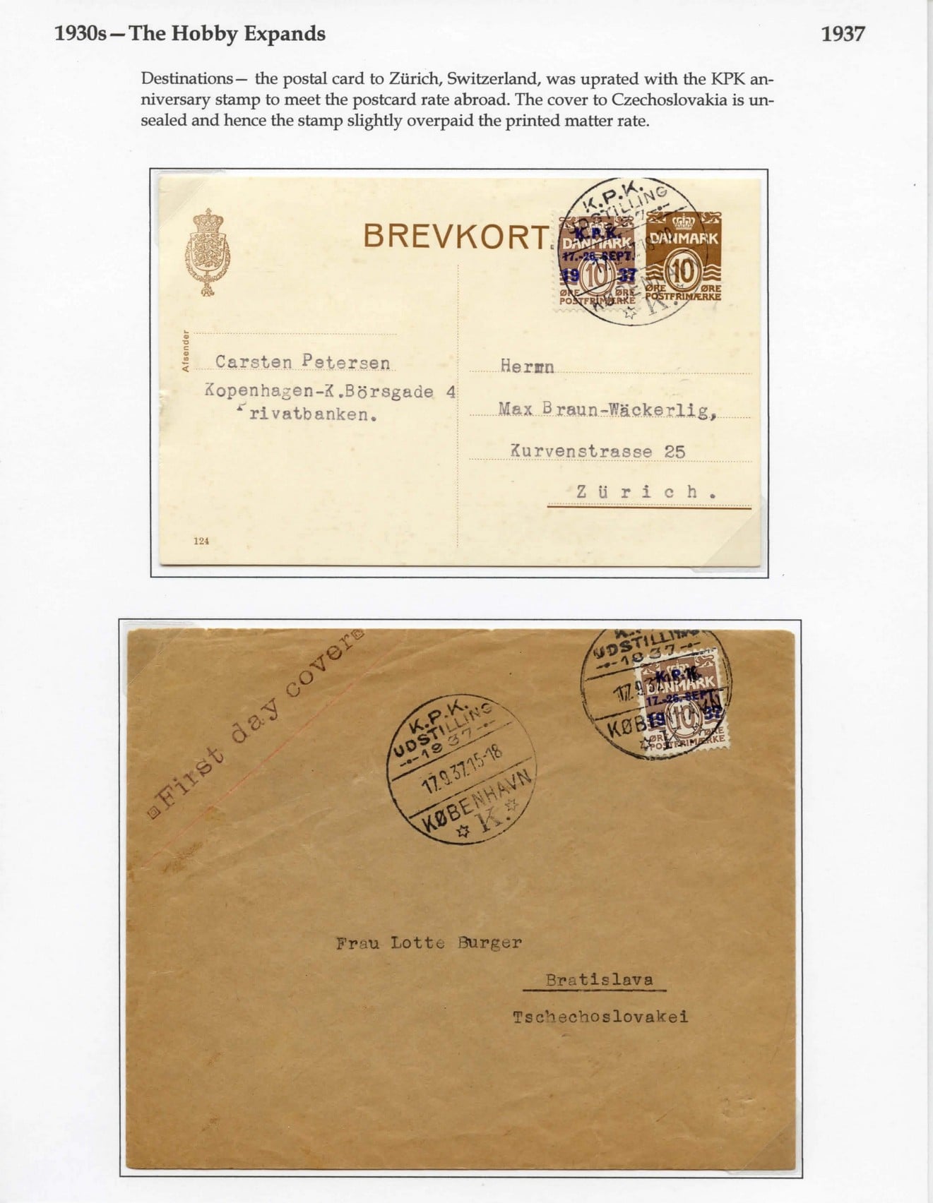 Denmark Birth Certificates, Commemorative First Day Covers 1920 – 1949 ...