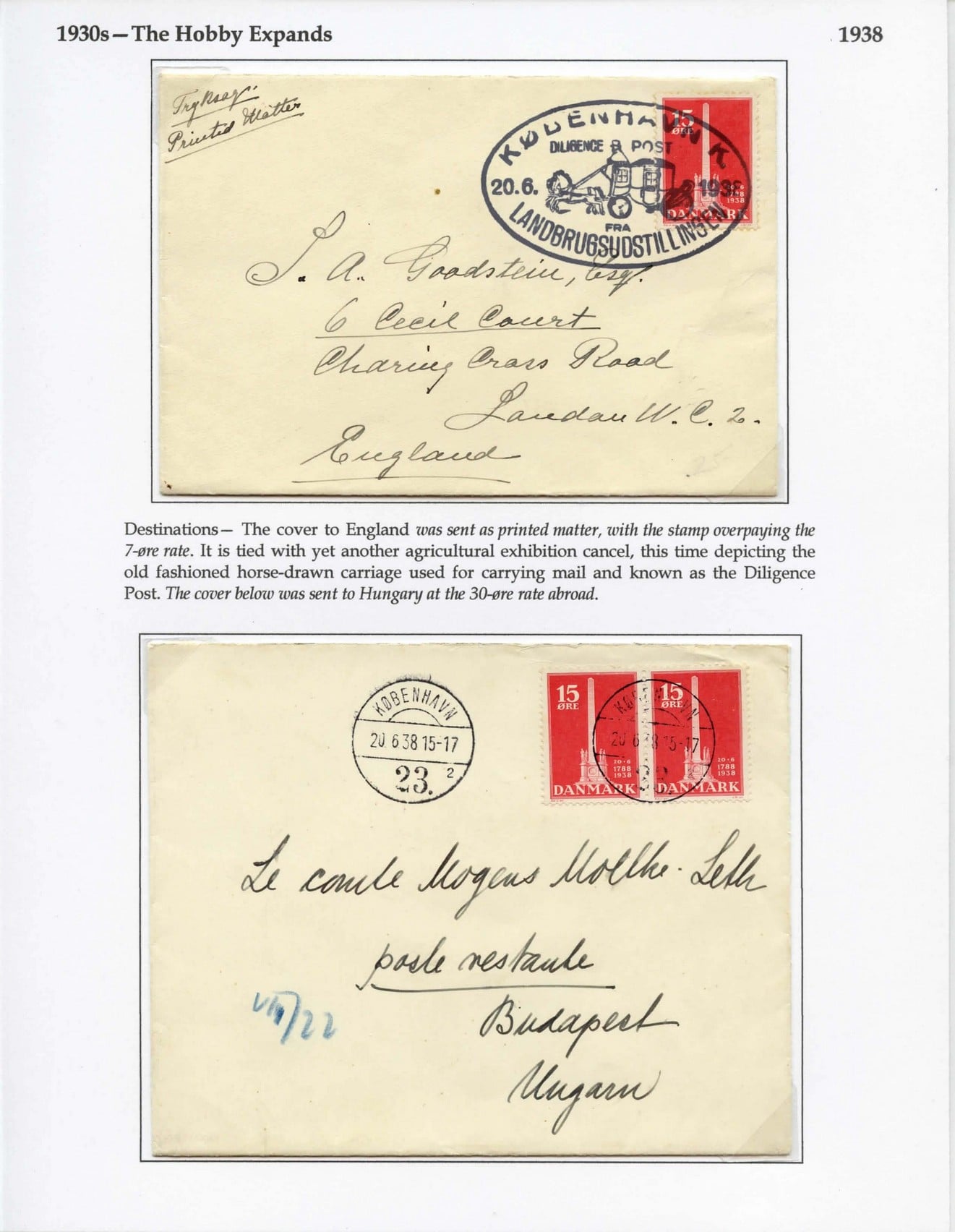 Denmark Birth Certificates, Commemorative First Day Covers 1920 – 1949 ...