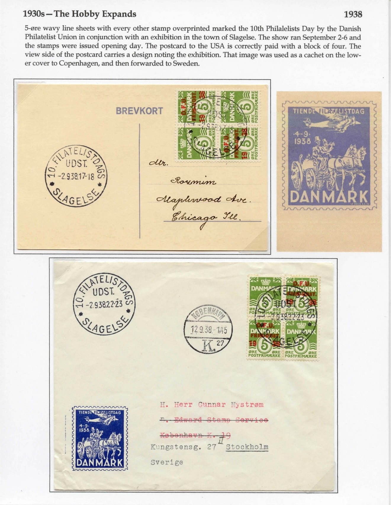 Denmark Birth Certificates, Commemorative First Day Covers 1920 – 1949 ...
