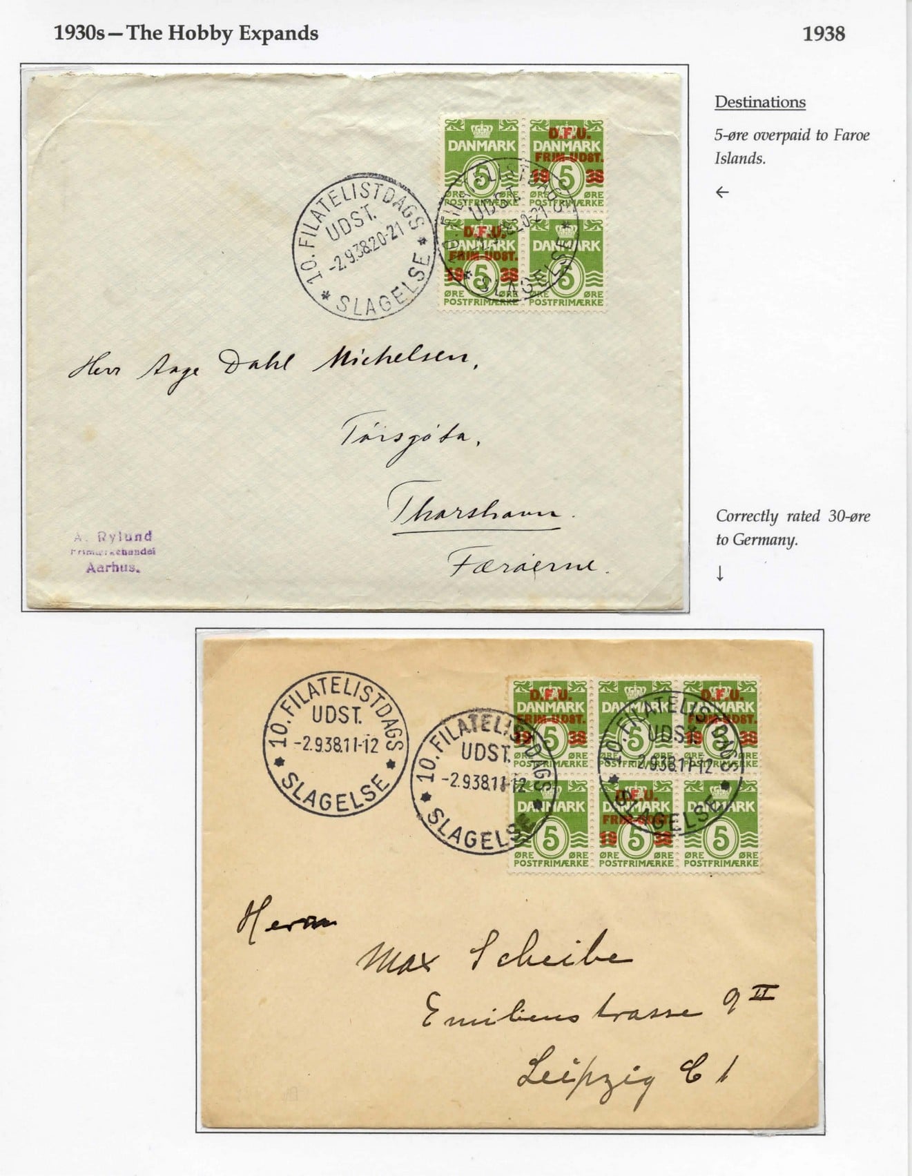 Denmark Birth Certificates, Commemorative First Day Covers 1920 – 1949 ...