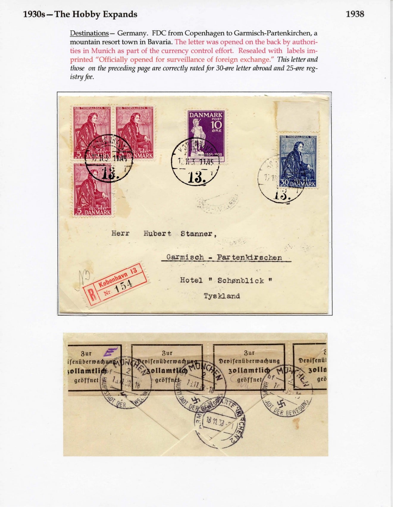 Denmark Birth Certificates, Commemorative First Day Covers 1920 – 1949 ...