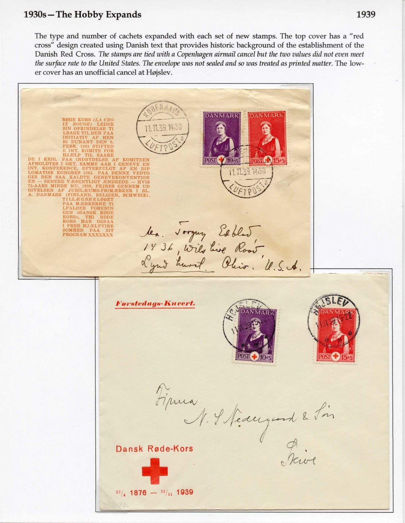 Denmark Birth Certificates, Commemorative First Day Covers 1920 – 1949 ...