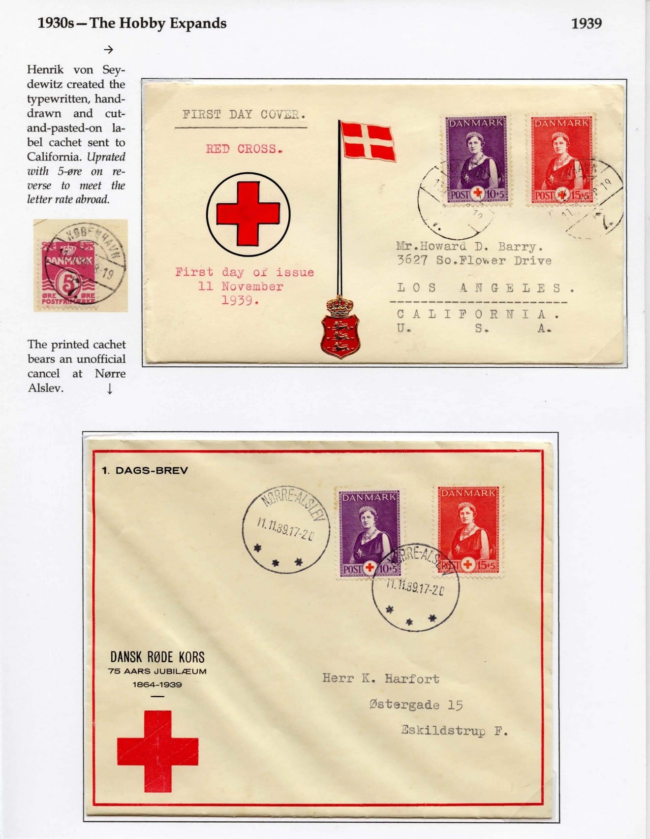 Denmark Birth Certificates, Commemorative First Day Covers 1920 – 1949 ...