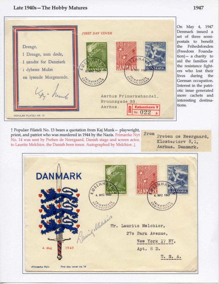 Denmark Birth Certificates, Commemorative First Day Covers 1920 – 1949 ...