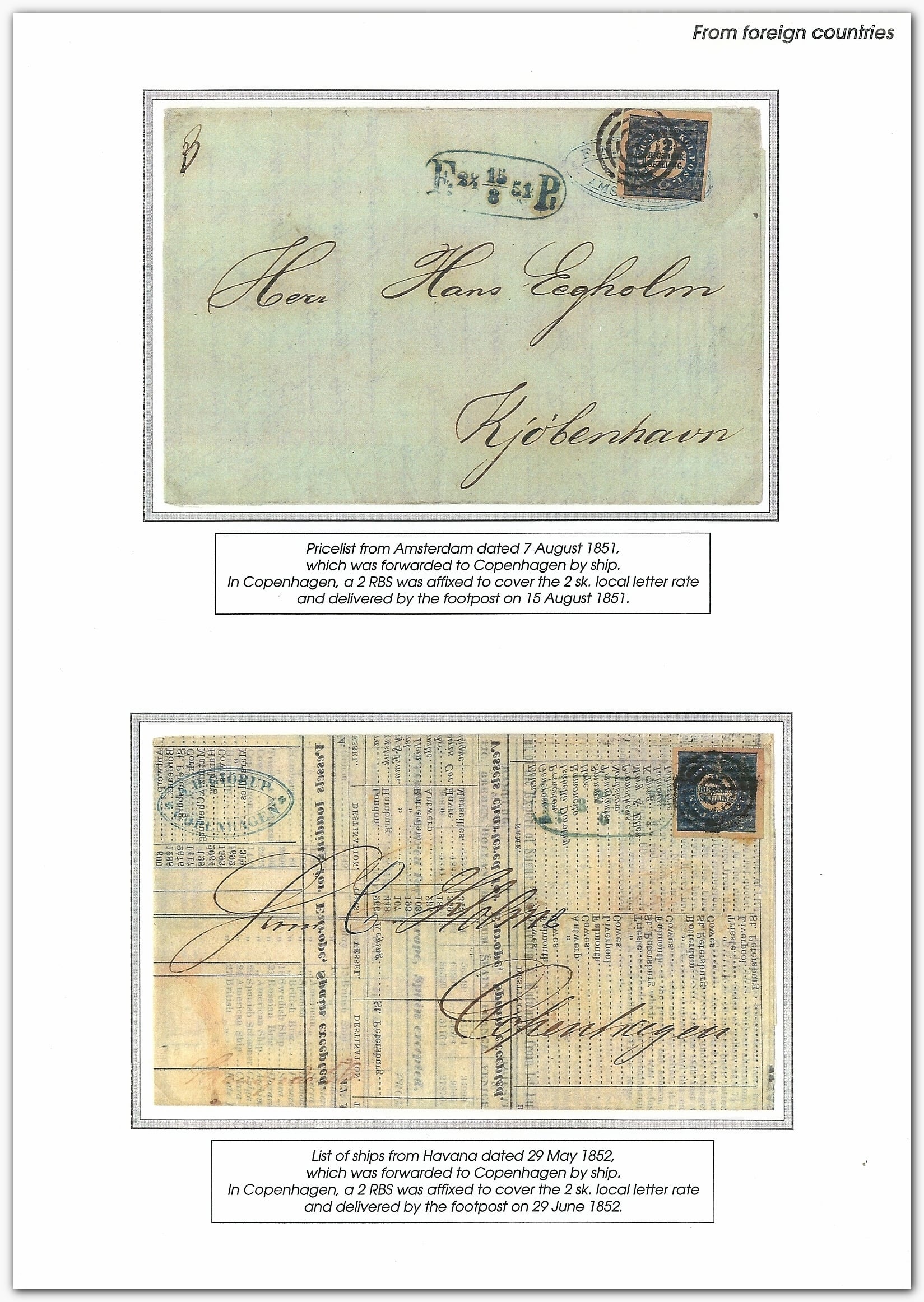 Postal History Denmark ca. 1860 – 1865 | Dansk Posthistorisk Selskab