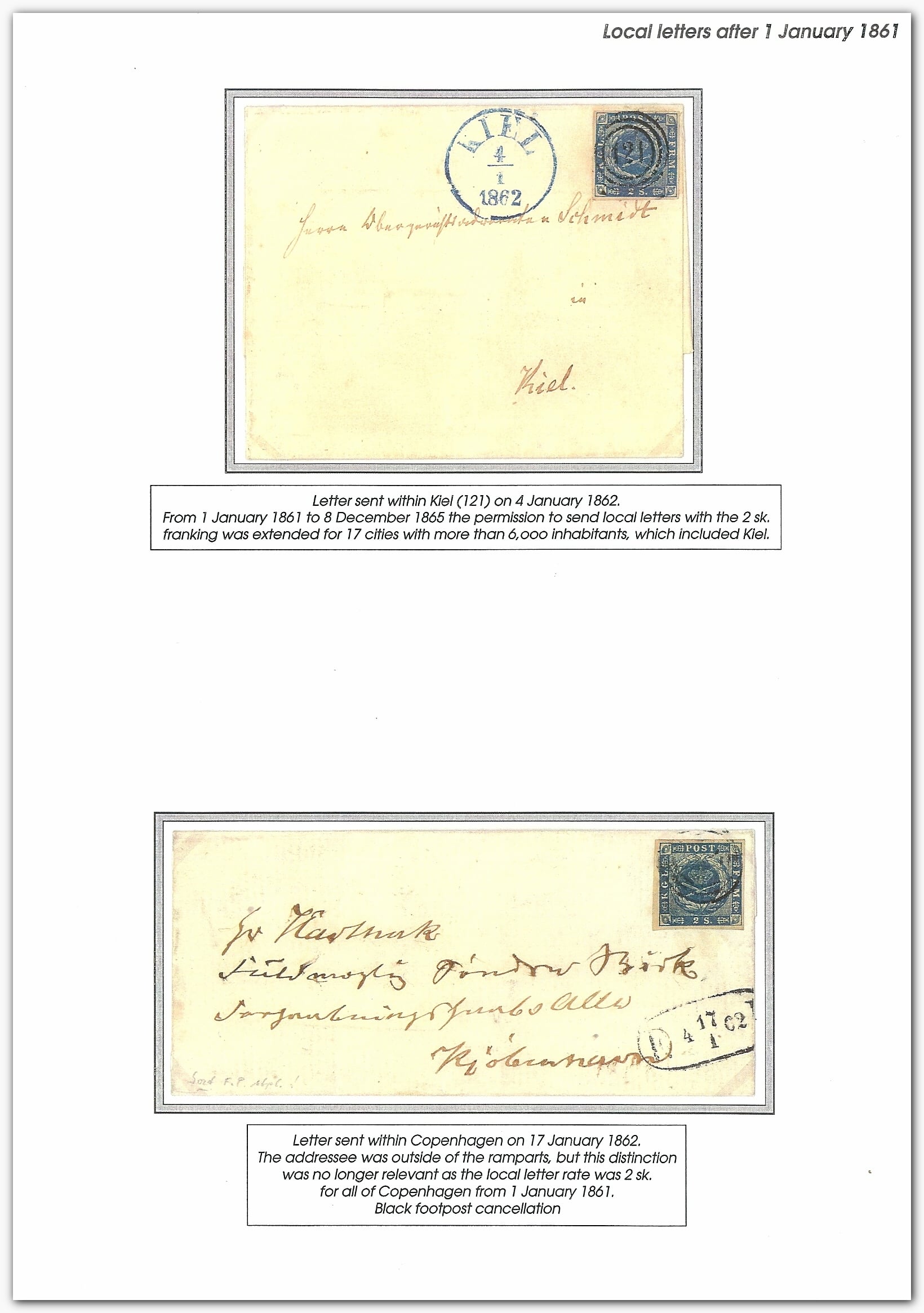 Postal History Denmark ca. 1860 – 1865 | Dansk Posthistorisk Selskab