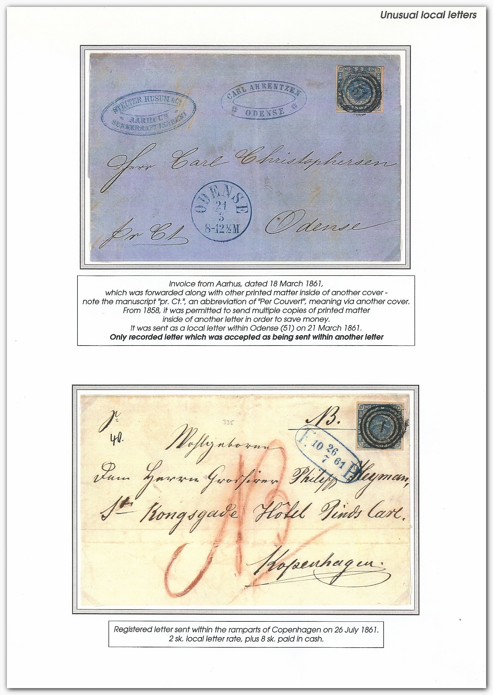 Postal History Denmark ca. 1860 – 1865 | Dansk Posthistorisk Selskab