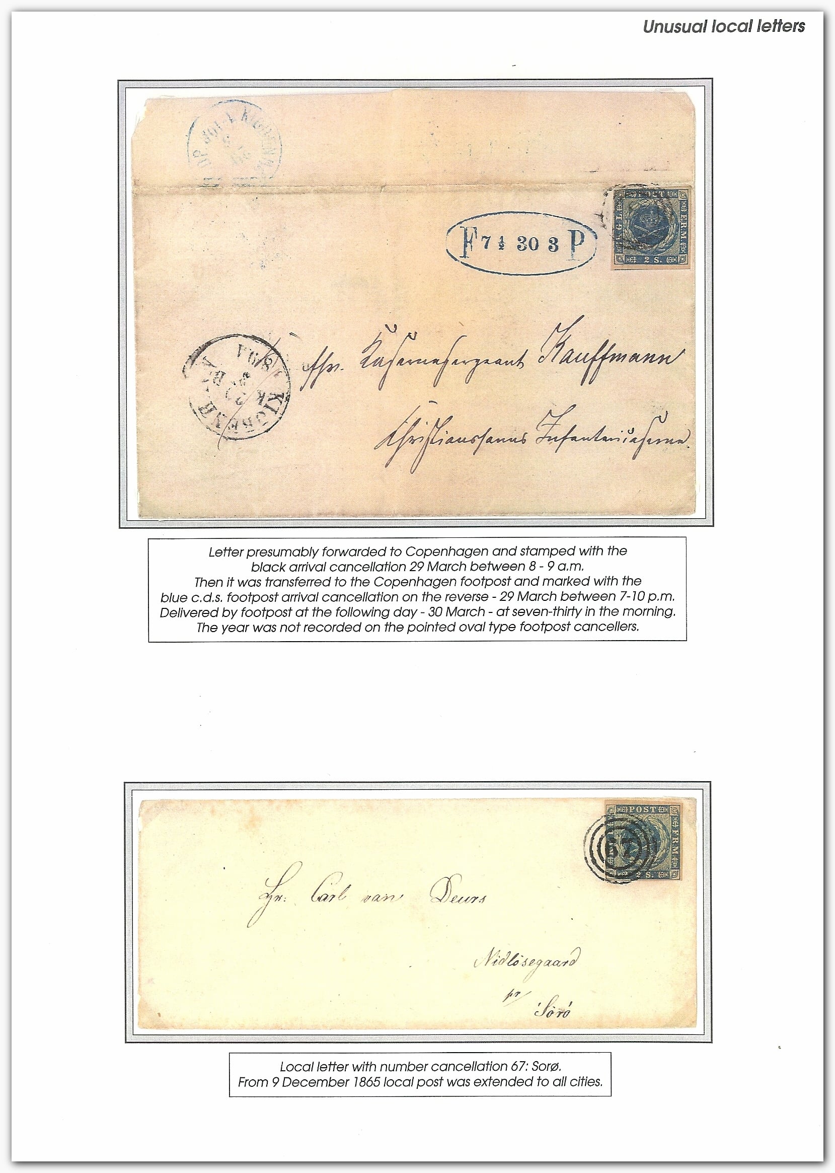 Postal History Denmark ca. 1860 – 1865 | Dansk Posthistorisk Selskab