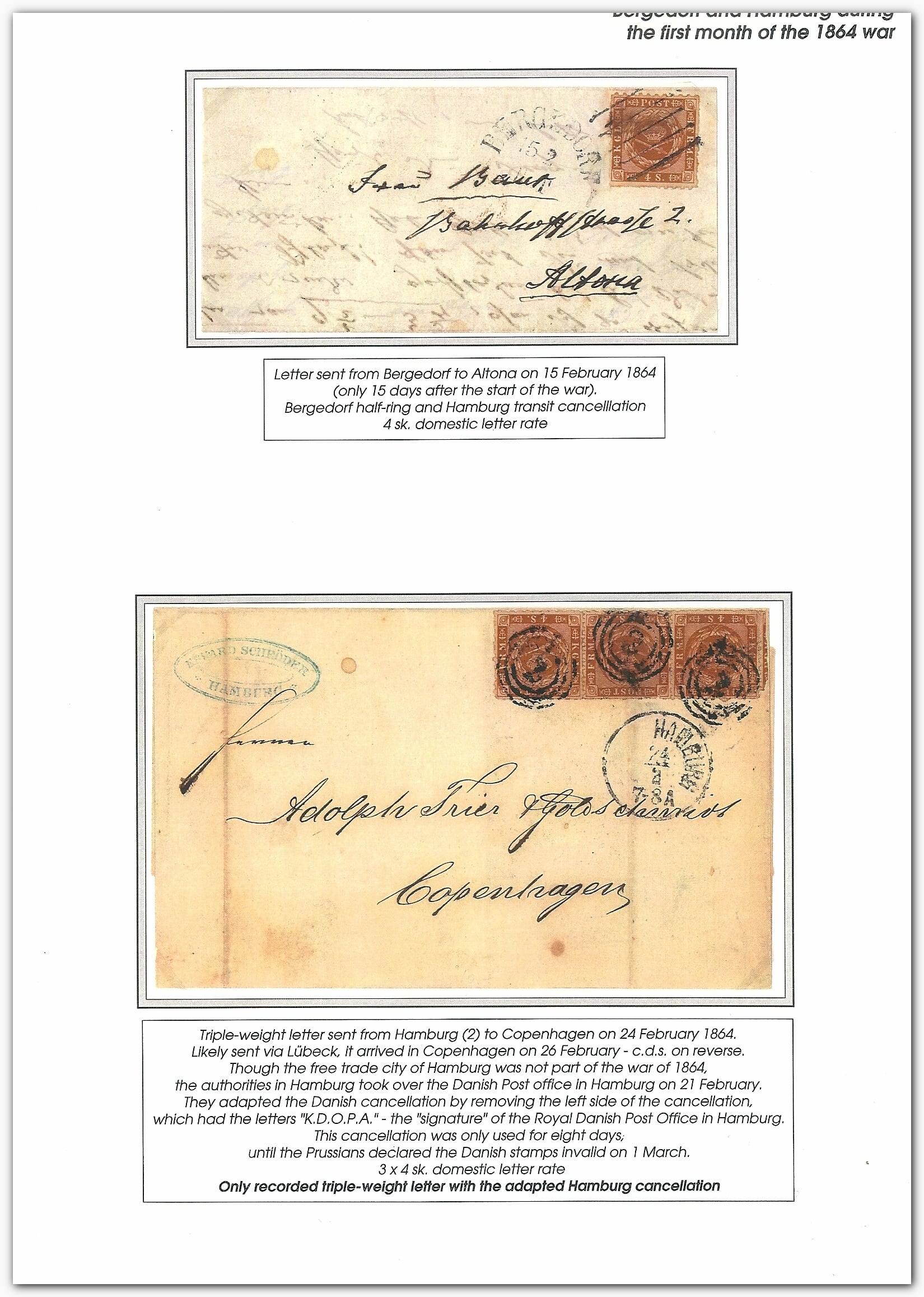Postal History Denmark ca. 1860 – 1865 | Dansk Posthistorisk Selskab